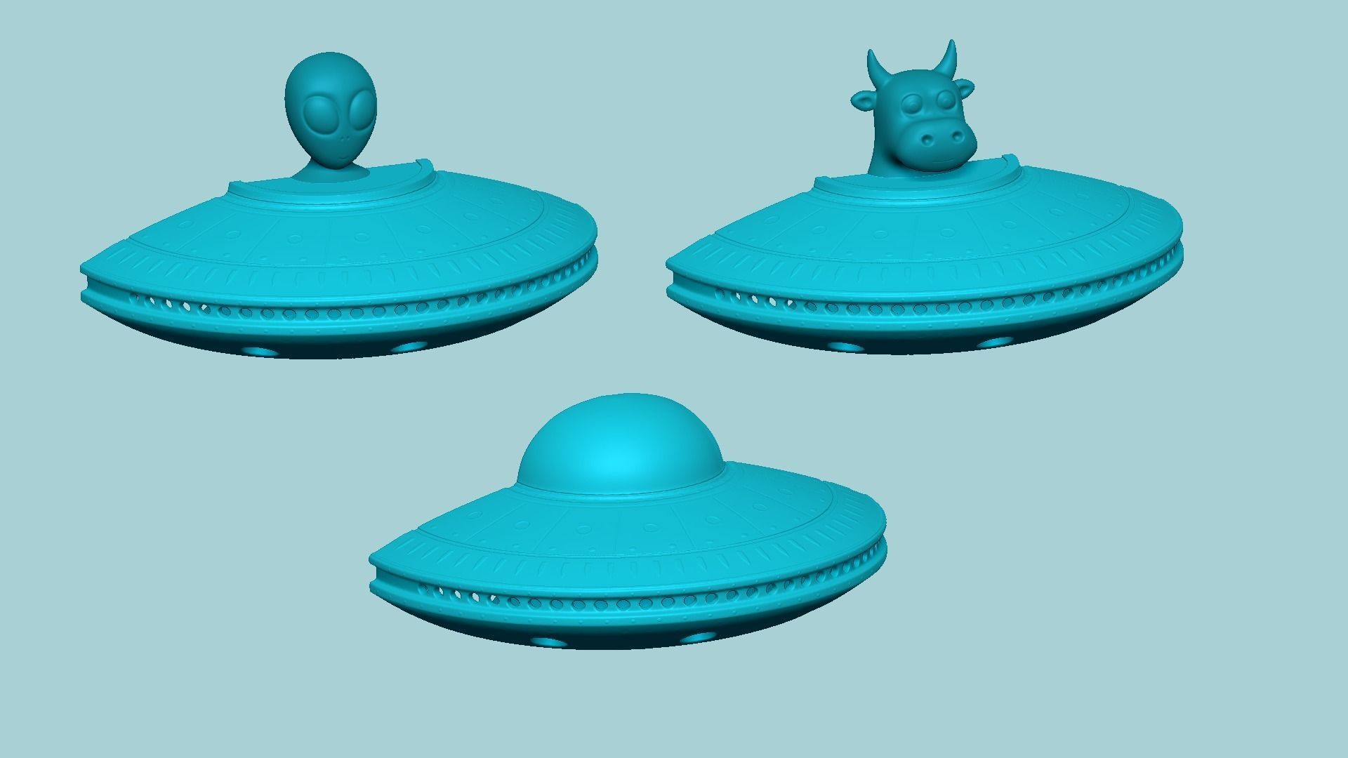 Alien UFO Wall Light Spaceship - Creative STL 3D model 3D printable ...