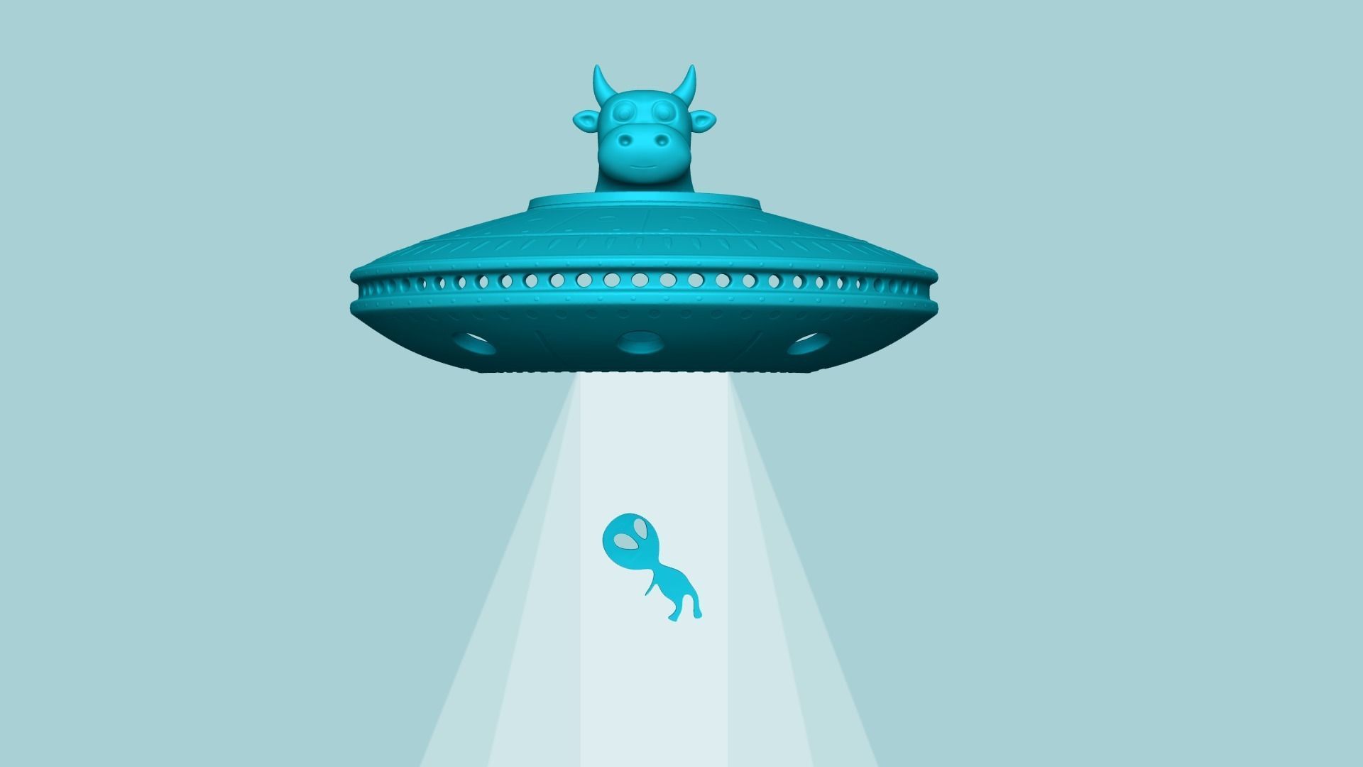 Alien UFO Wall Light Spaceship - Creative STL 3D model 3D printable ...