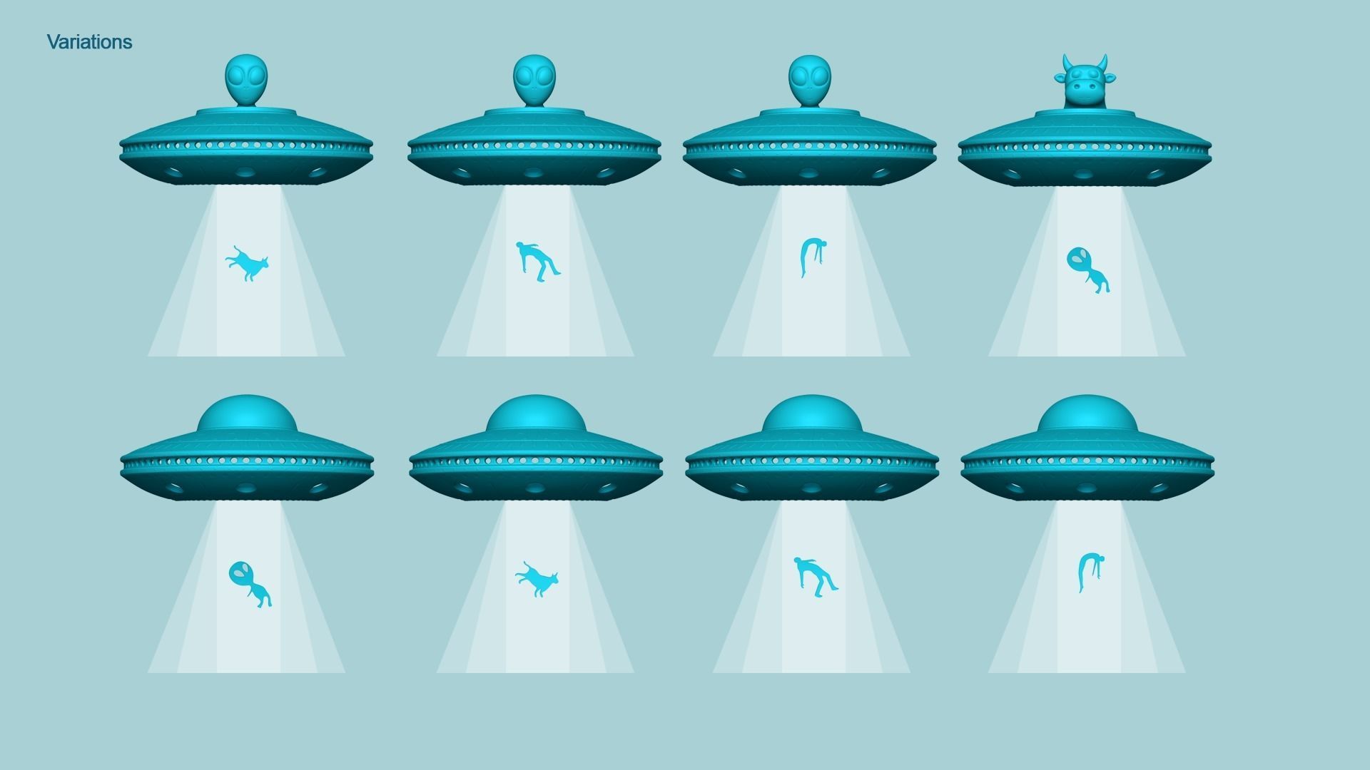 Alien UFO Wall Light Spaceship - Creative STL 3D model 3D printable ...