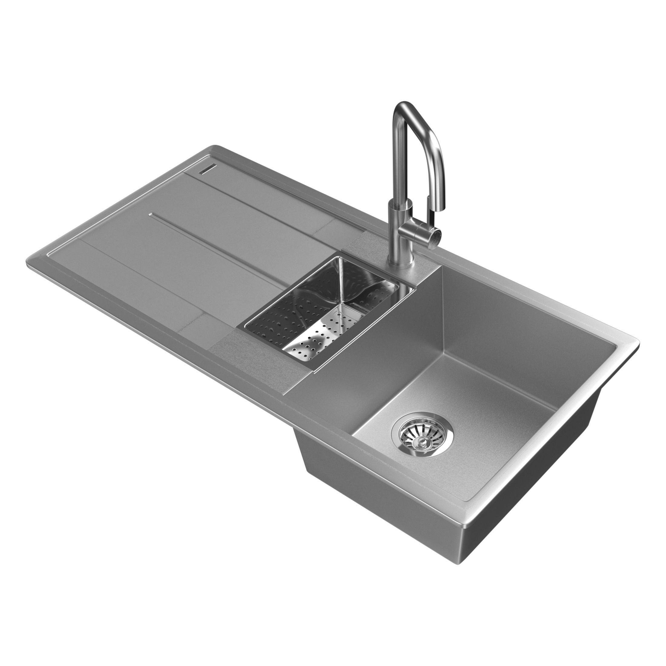 Sink Bianco Metra 6 with Jandora S Faucet 3D model | CGTrader