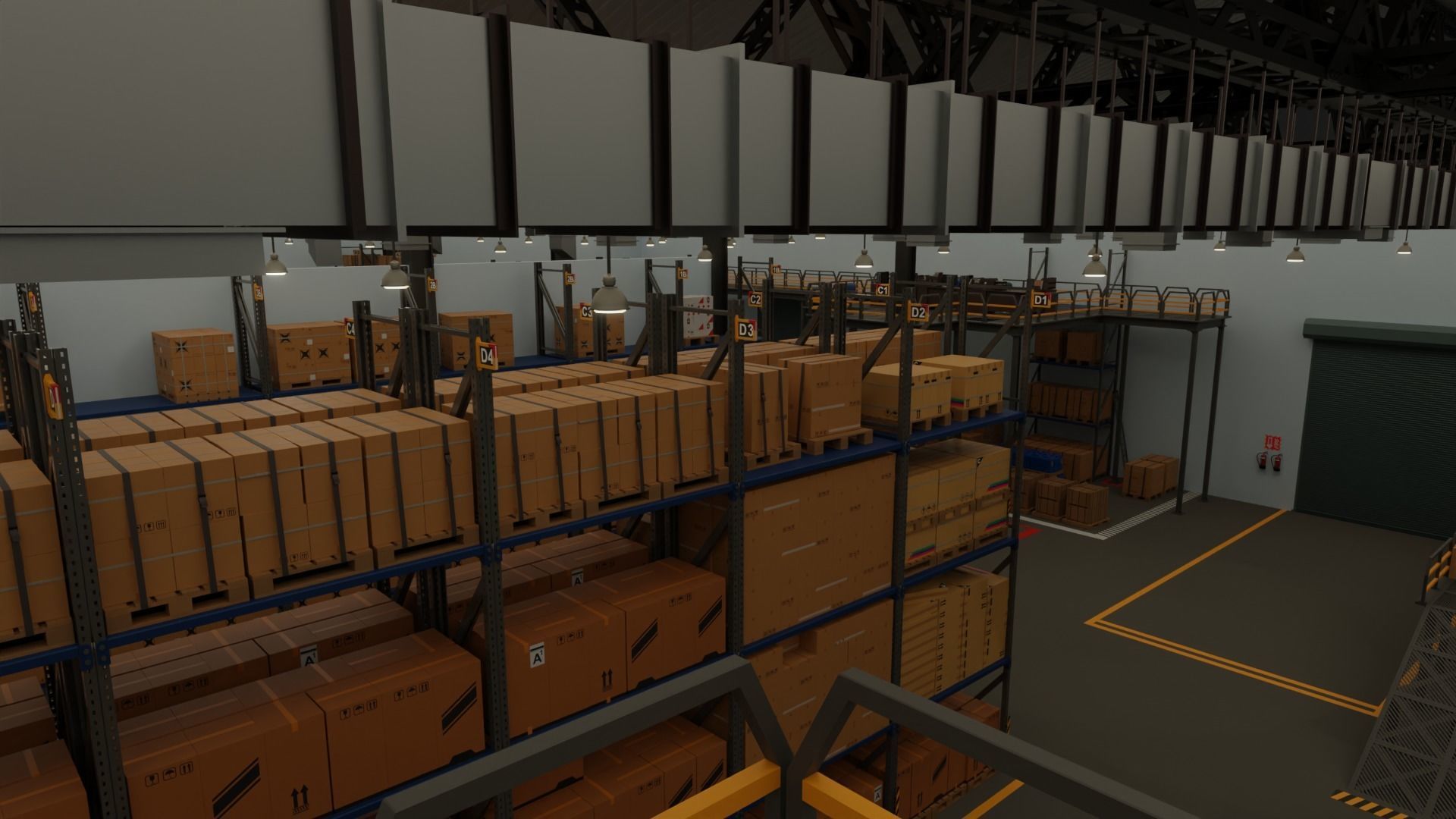 3D model 360 Warehouse Interior and Exterior VR / AR / low-poly | CGTrader