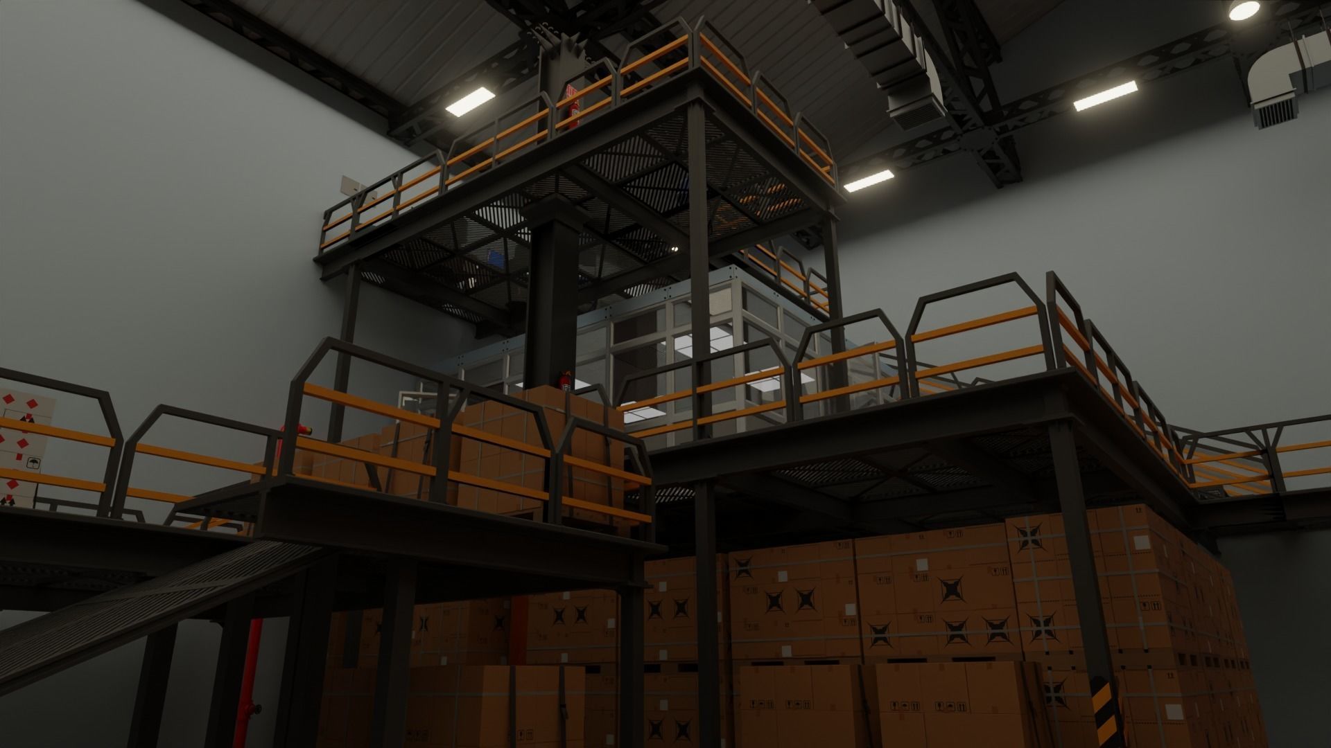3D model 360 Warehouse Interior and Exterior VR / AR / low-poly | CGTrader