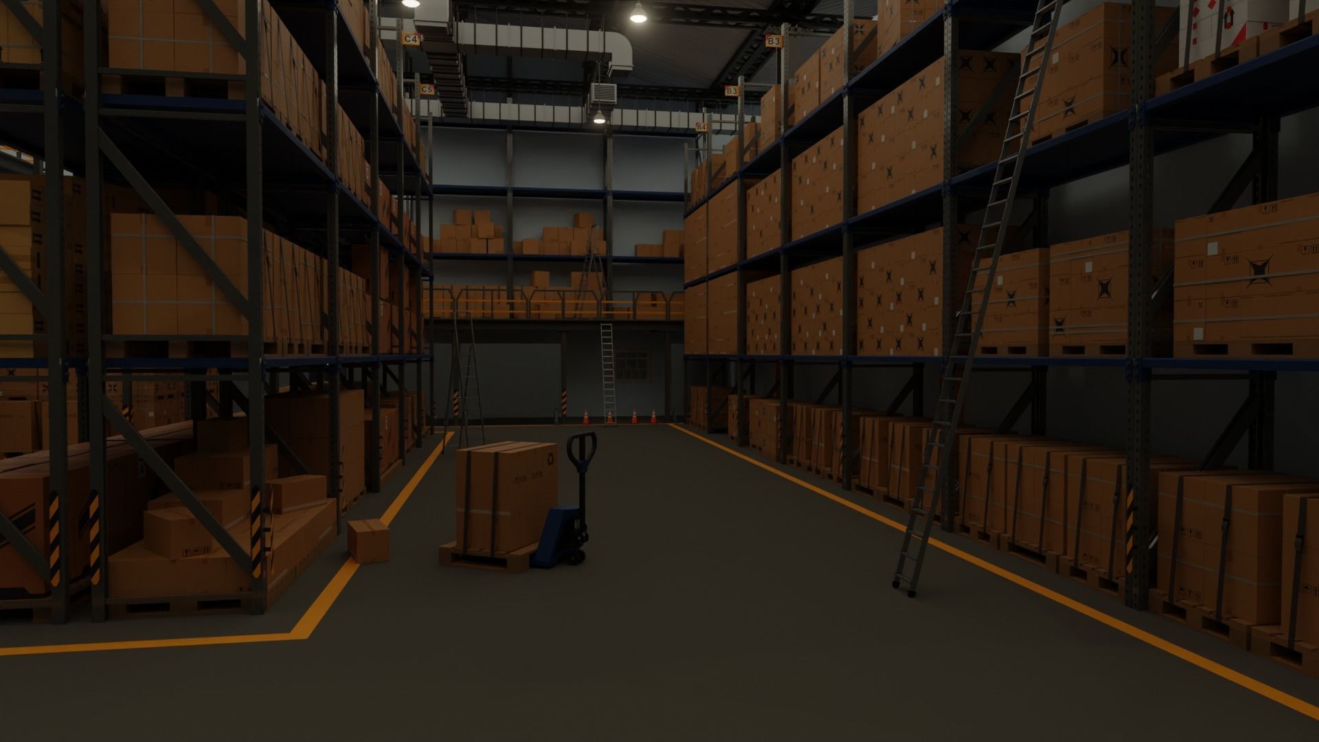 3D model 360 Warehouse Interior and Exterior VR / AR / low-poly | CGTrader