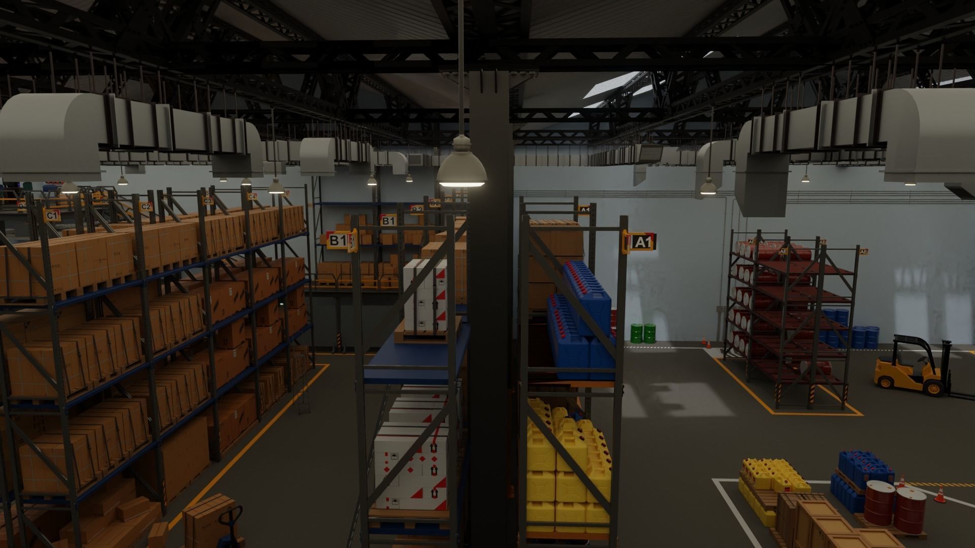 3D model 360 Warehouse Interior and Exterior VR / AR / low-poly | CGTrader