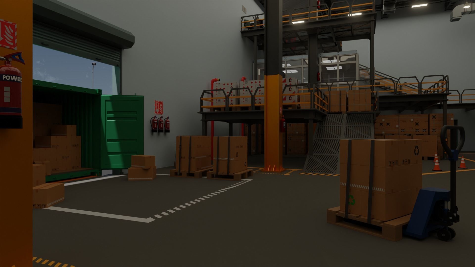 3D model 360 Warehouse Interior and Exterior VR / AR / low-poly | CGTrader
