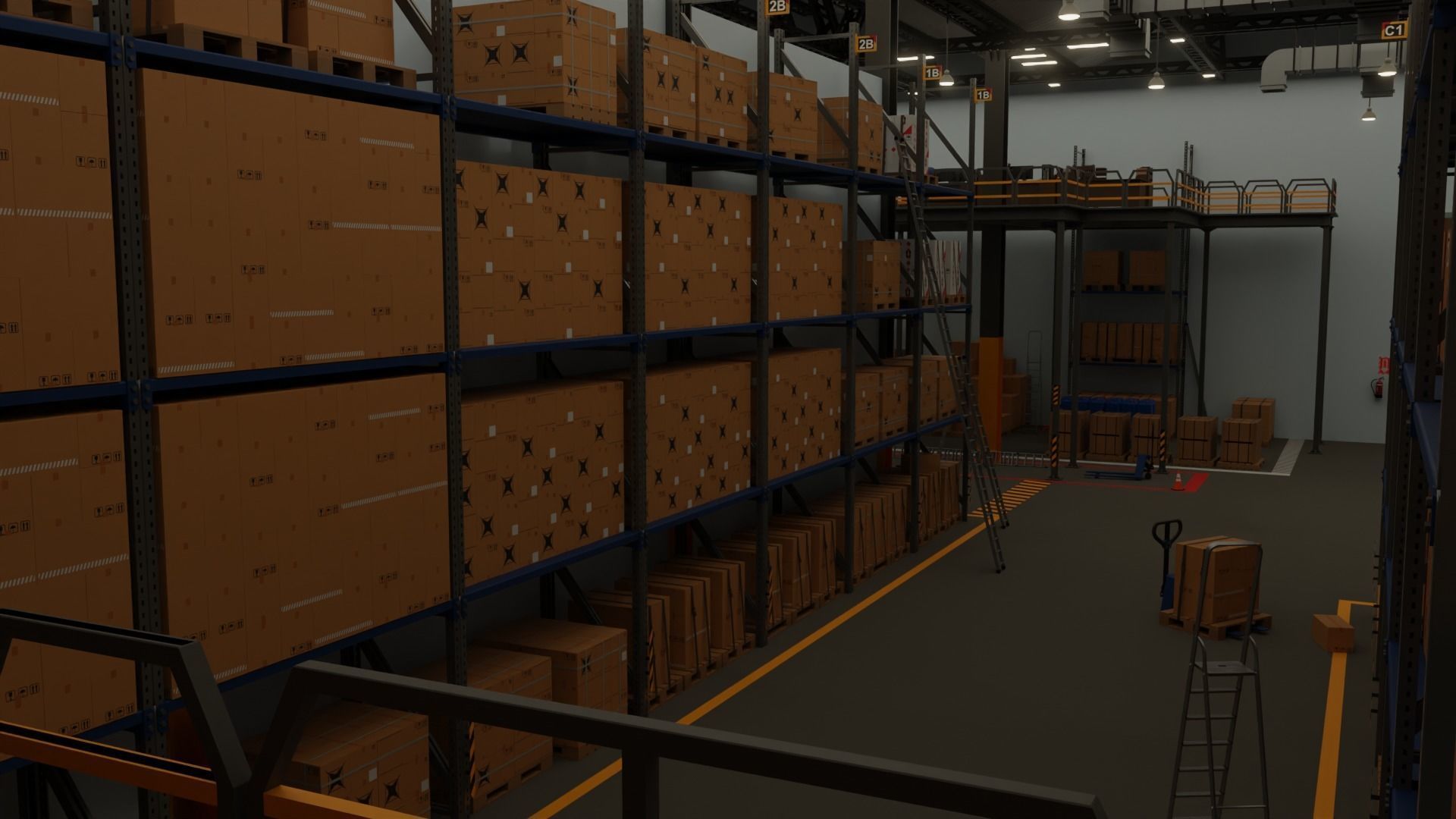 3D model 360 Warehouse Interior and Exterior VR / AR / low-poly | CGTrader