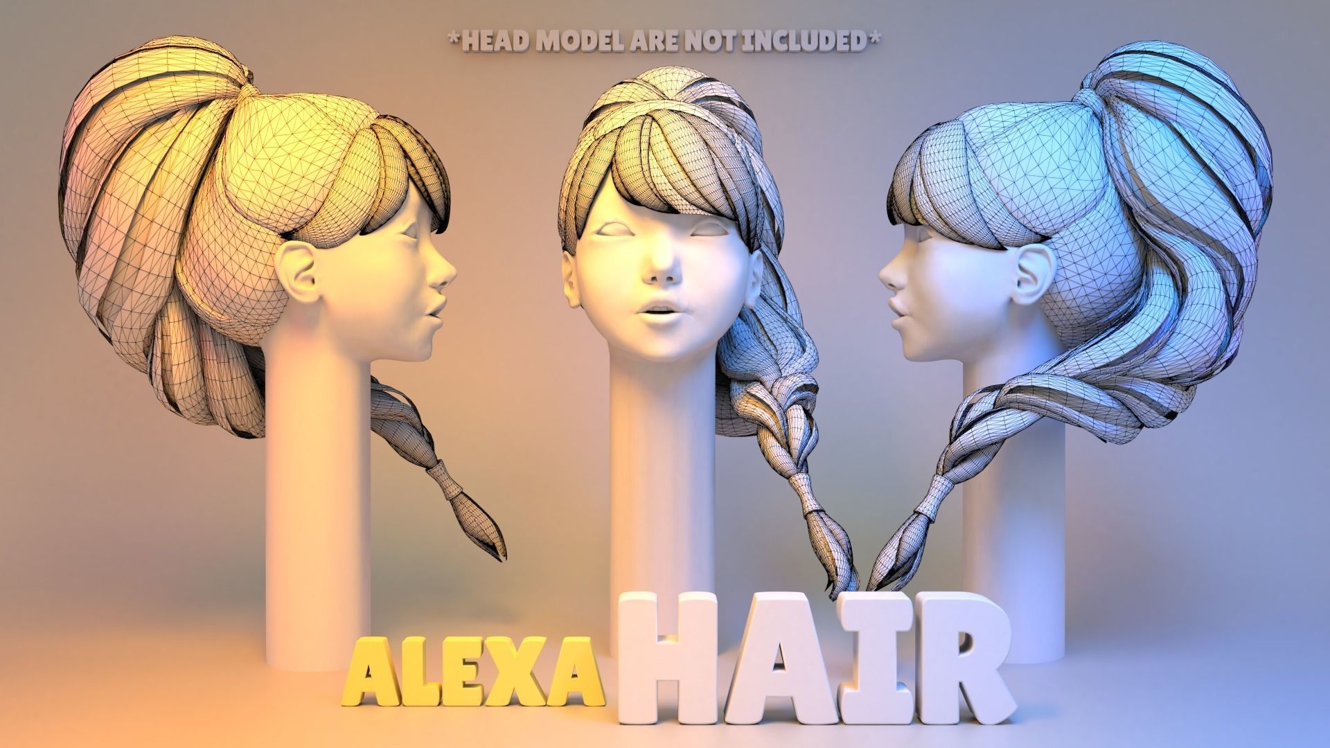 Alexa Hair 3D model | CGTrader