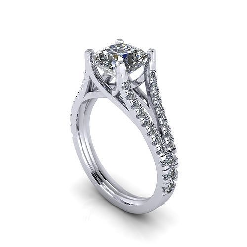 Solitaire Diamond Wedding Ring R29 3D model 3D printable | CGTrader