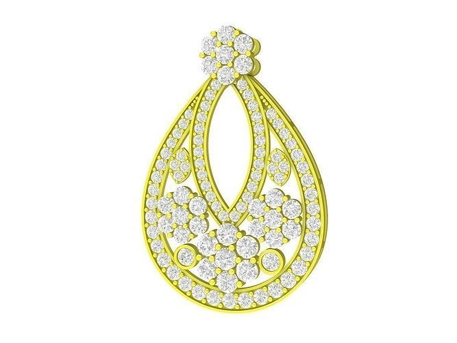 7769 luxury korean diamond women pendant 3D model 3D printable | CGTrader