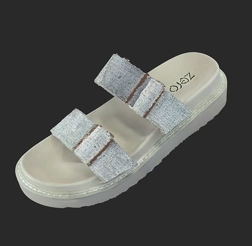 WOMENS SLIPPERS SLIDES SANDALS 3D model | CGTrader