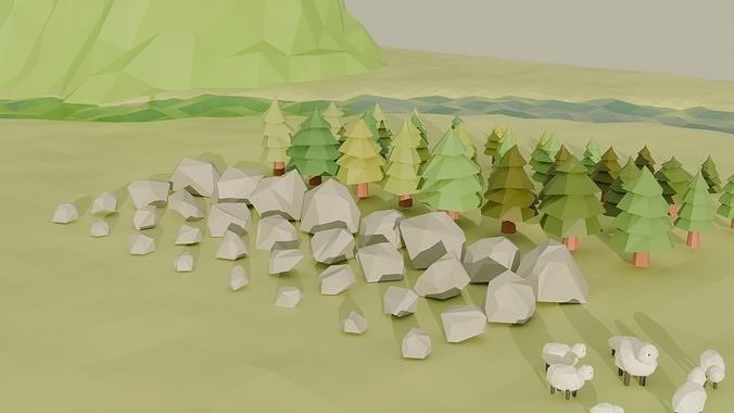 Low Poly Nature 3D model | CGTrader