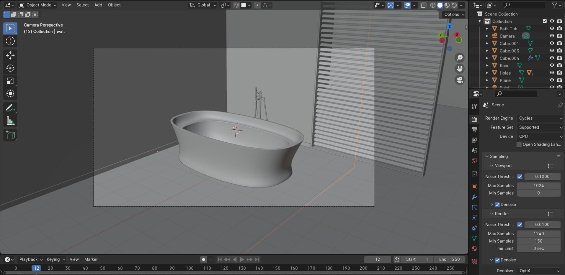 Simple Bath tub free VR / AR / low-poly 3D model | CGTrader
