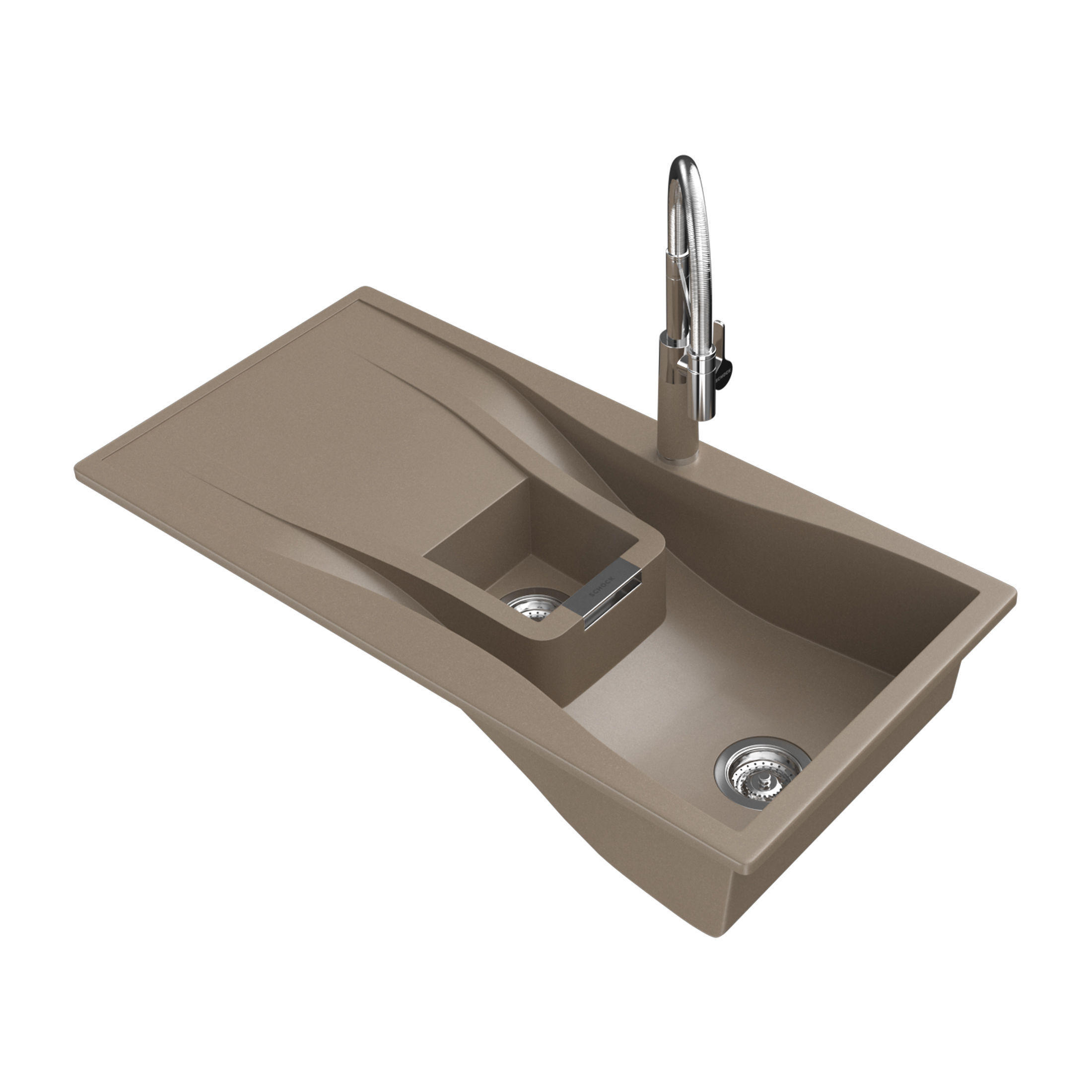 Sink Schock Waterfall D-150 with SC-55 Faucet 3D model | CGTrader