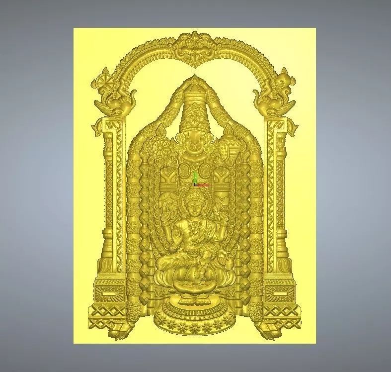 thirupathi balaji lakshmi wood carving 3D model 3D printable | CGTrader