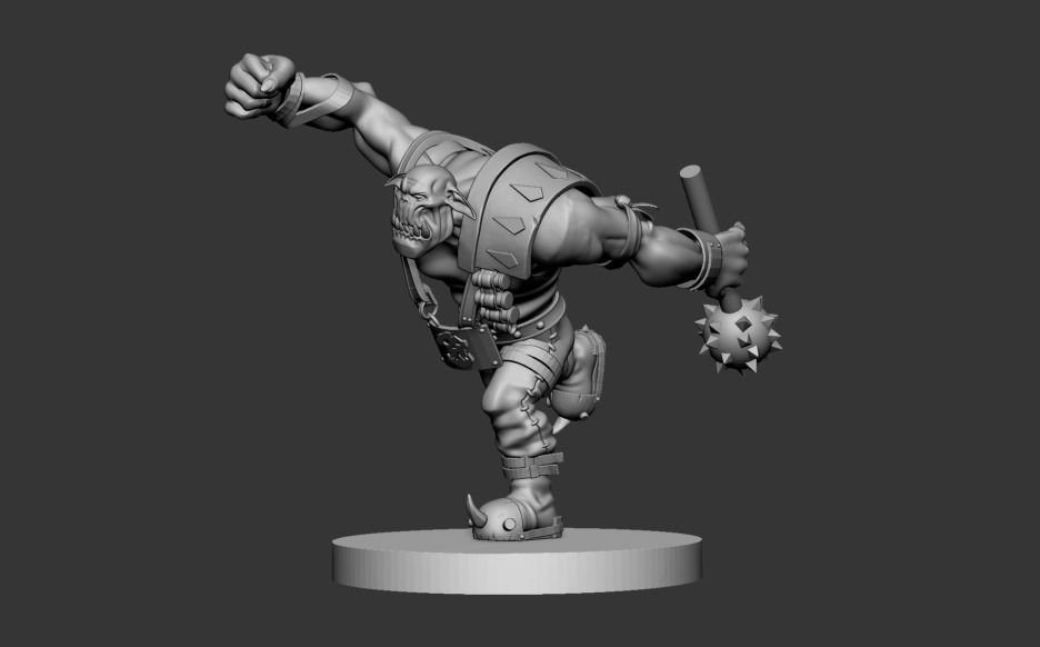 Orc Miniature free 3D model 3D printable | CGTrader