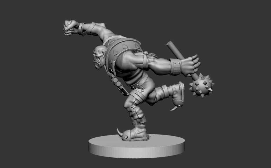 Orc Miniature free 3D model 3D printable | CGTrader