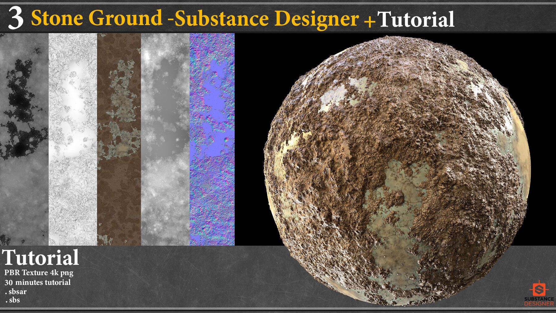 6 Pebble -Stone Ground Material-Tutorial-Sbs-Sbsar-Pbr Texture | CGTrader