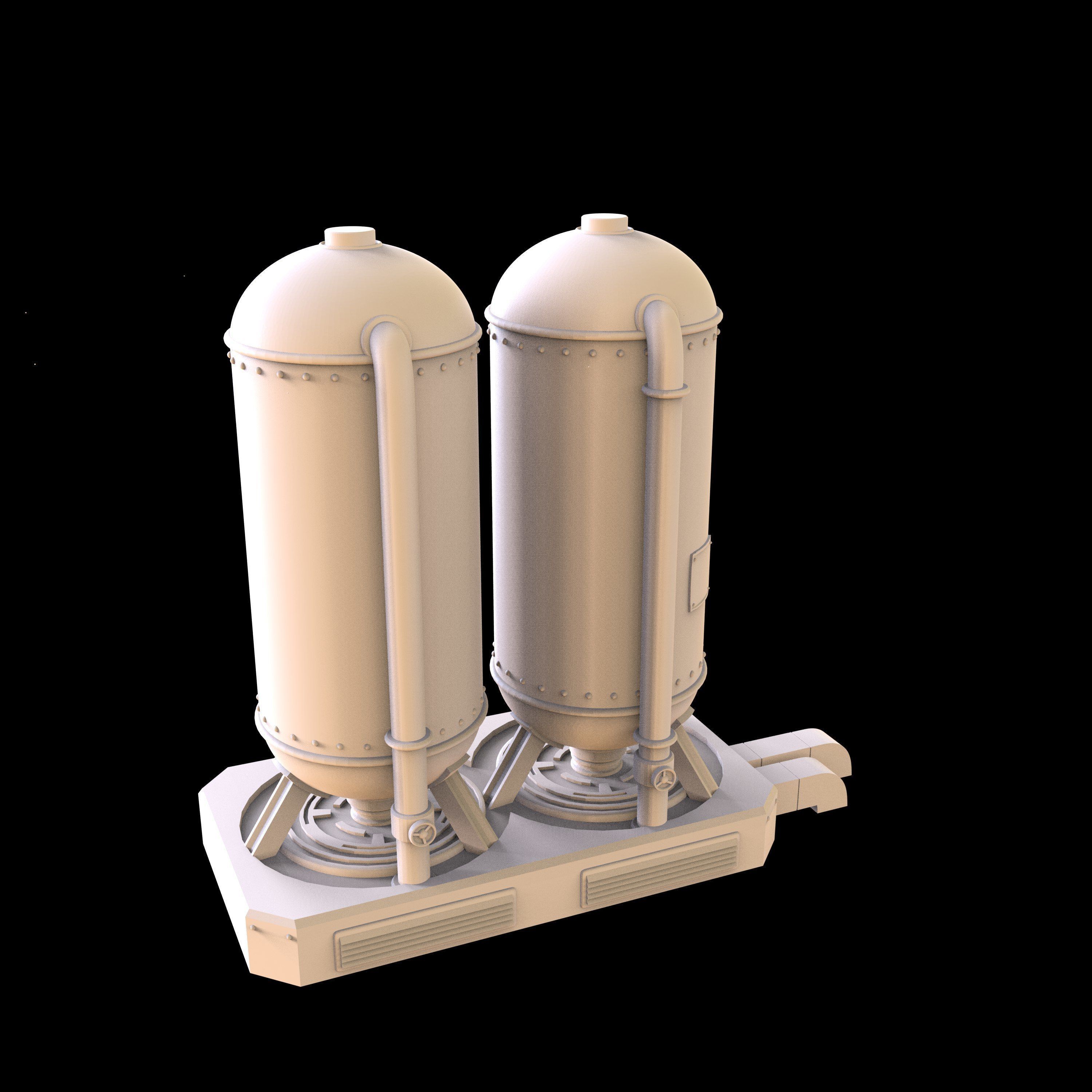 TERRAIN 5 SILOS - 3D PRINTABLE MODEL 3D model 3D printable | CGTrader