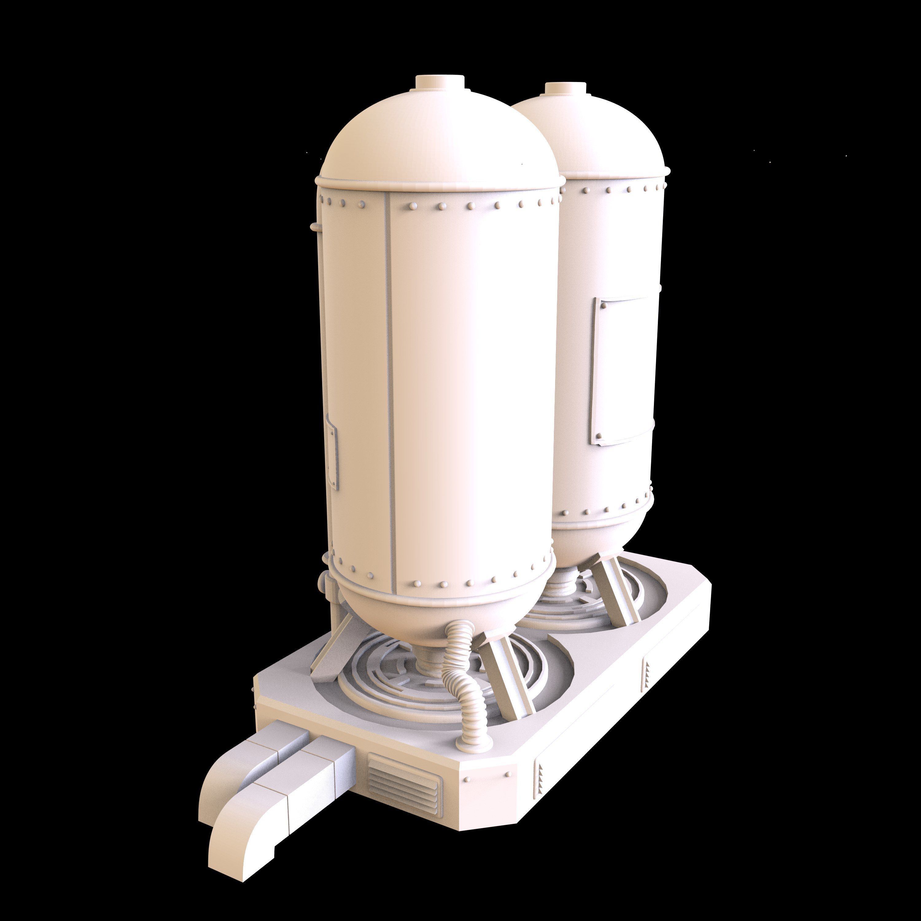 TERRAIN 5 SILOS - 3D PRINTABLE MODEL 3D model 3D printable | CGTrader