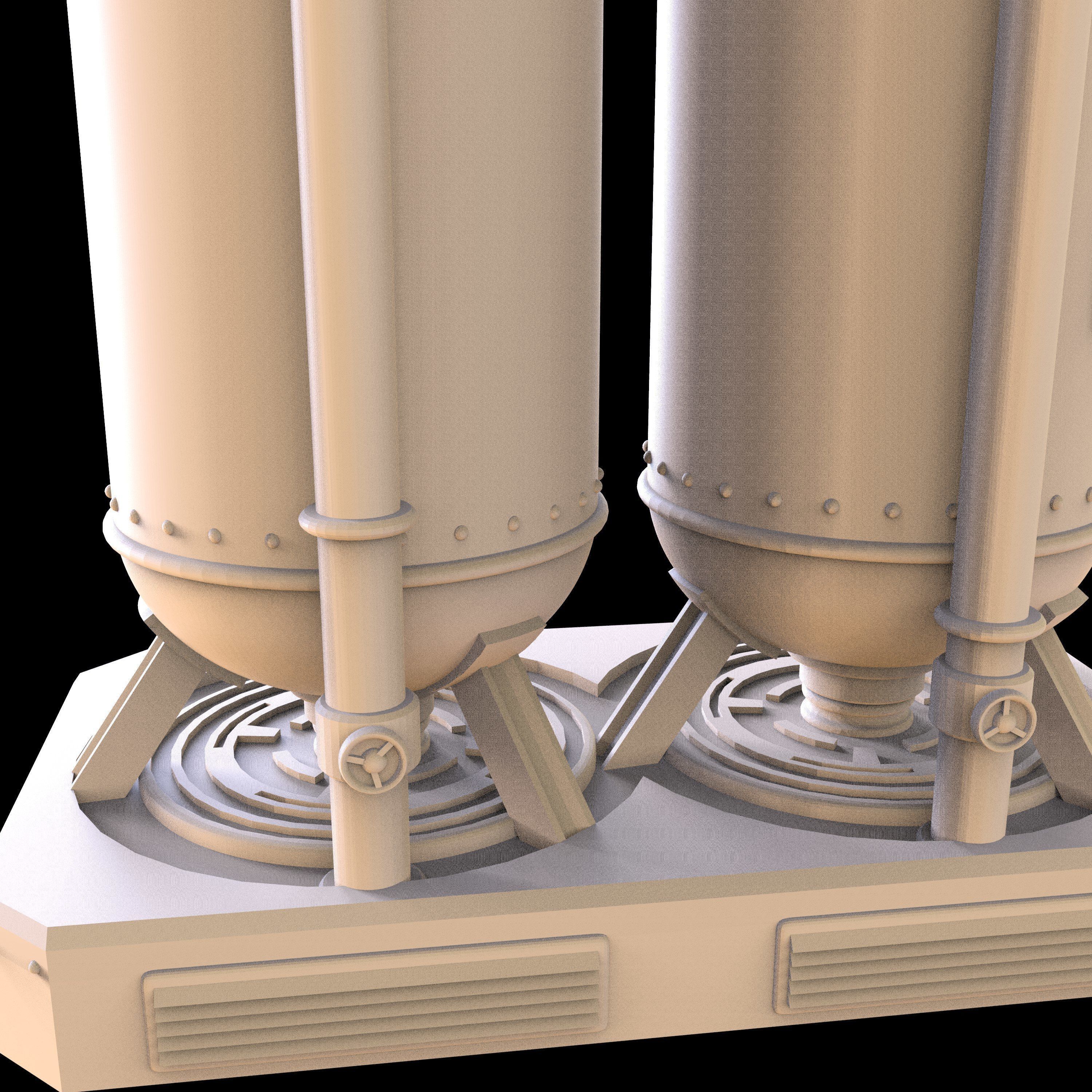 TERRAIN 5 SILOS - 3D PRINTABLE MODEL 3D model 3D printable | CGTrader