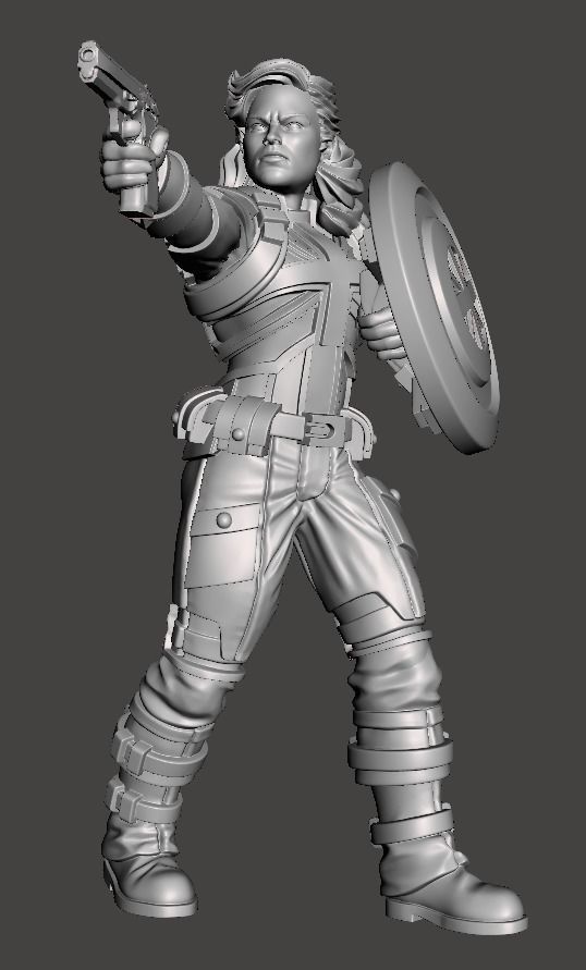captain carter 3d printing stl ready model 3D model 3D printable | CGTrader
