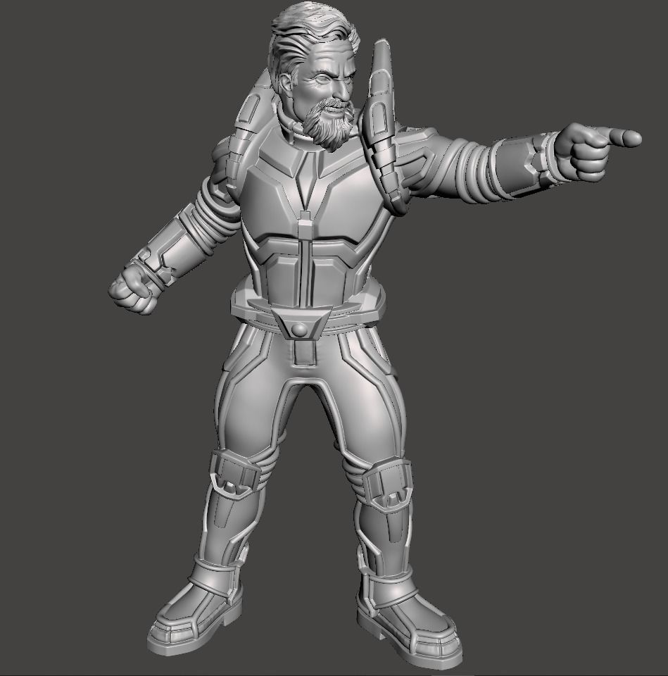 Hank Pym without mask STL 3d printing Model 3D model 3D printable ...