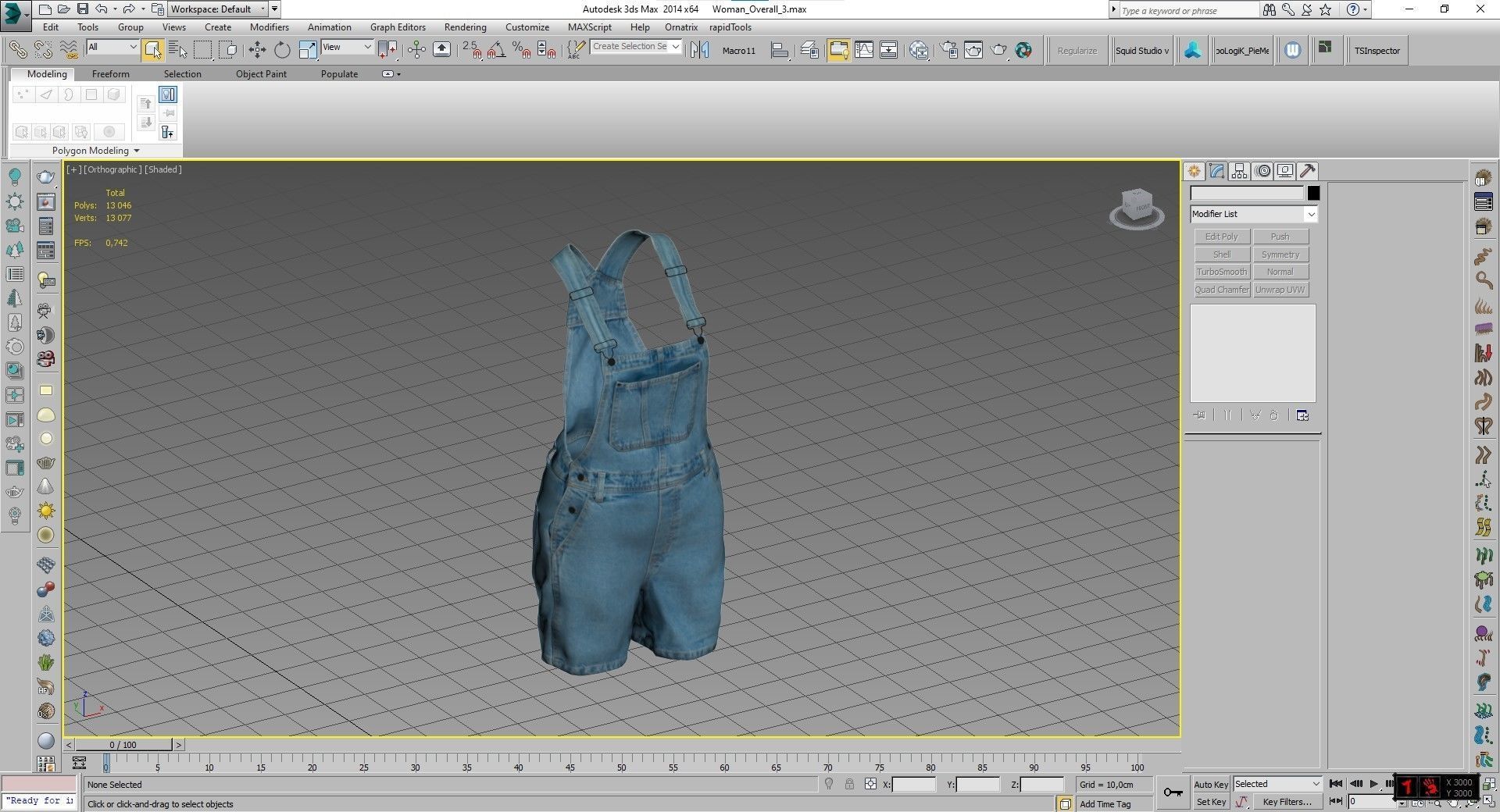 3D model Jean Overall VR / AR / low-poly | CGTrader