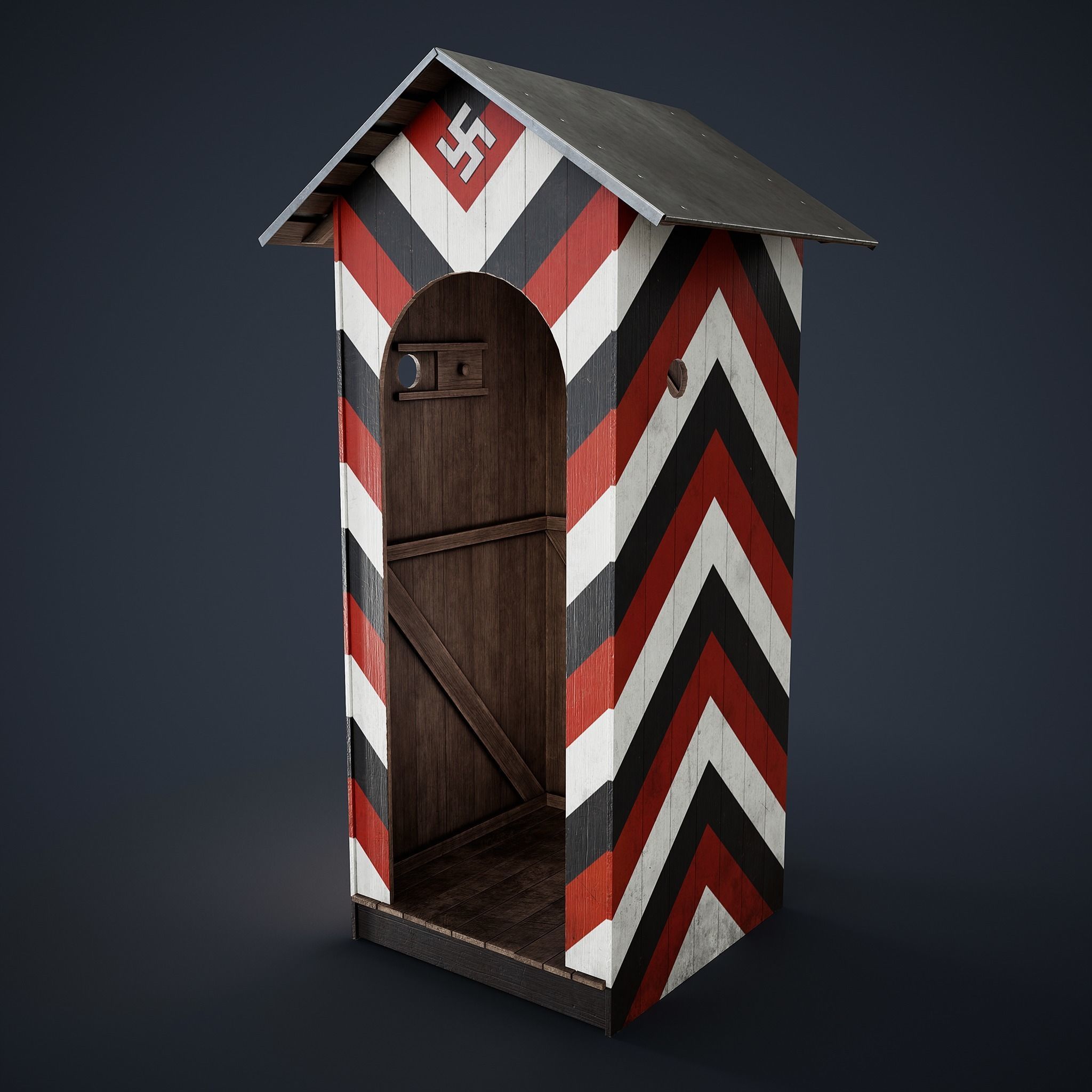 3D model WW2 German Checkpoint Booth VR / AR / low-poly | CGTrader
