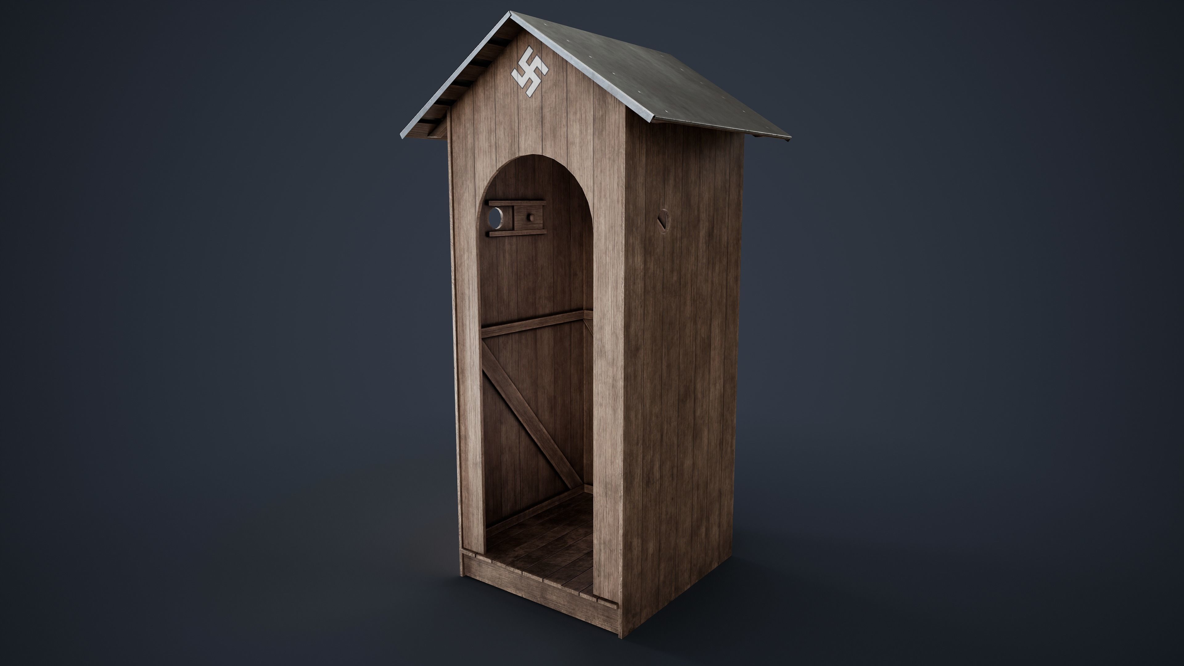 3D model WW2 German Checkpoint Booth VR / AR / low-poly | CGTrader