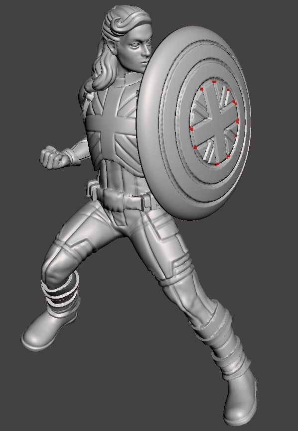 Peggy Sargent with base model ready for 3d print 3D model 3D printable ...