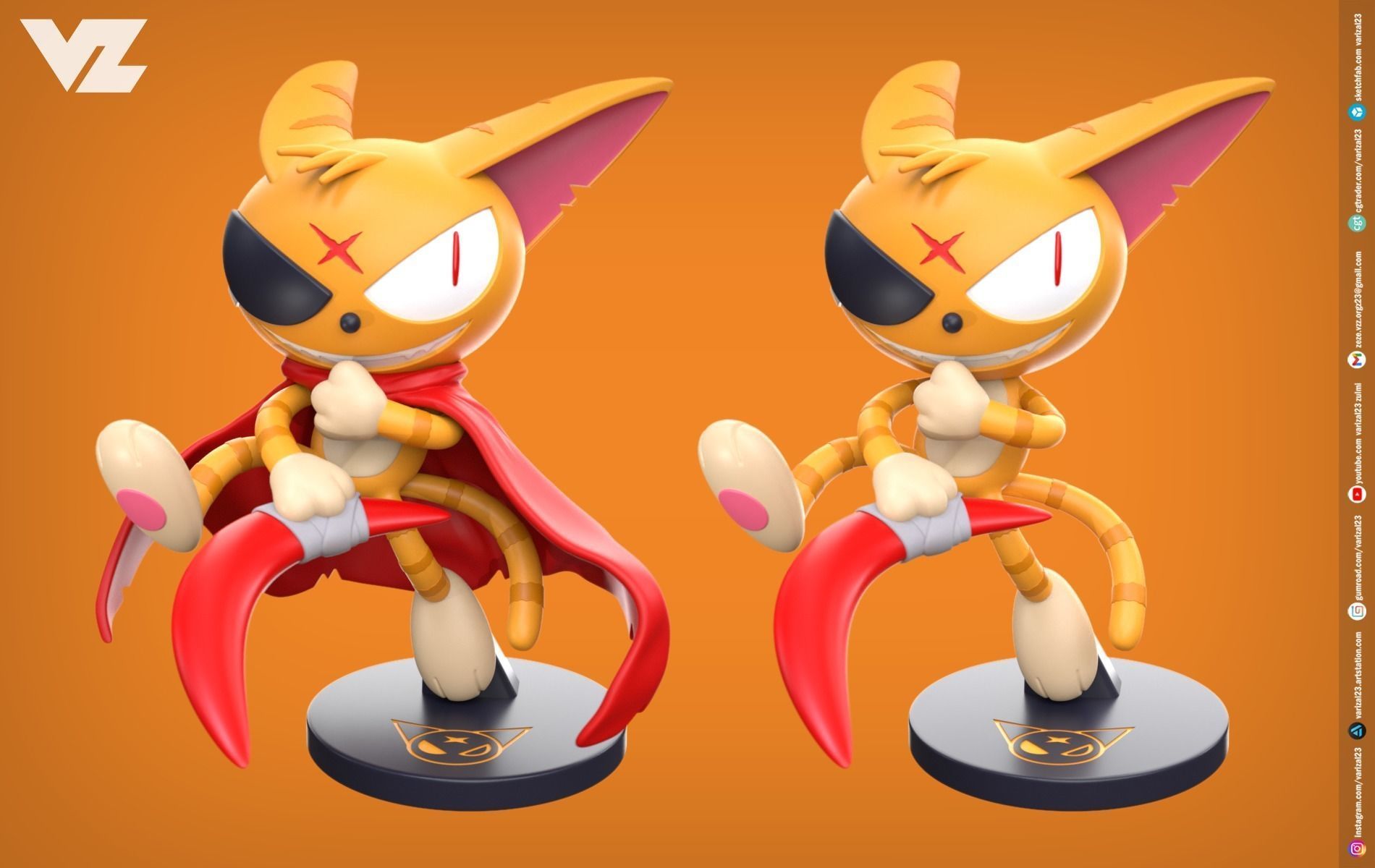 Matatabi - Cyborg Kuro Chan 3D model 3D printable | CGTrader