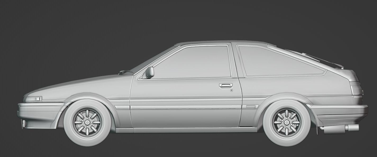 3D model toyota corolla sprint trueno ae86 VR / AR / low-poly | CGTrader