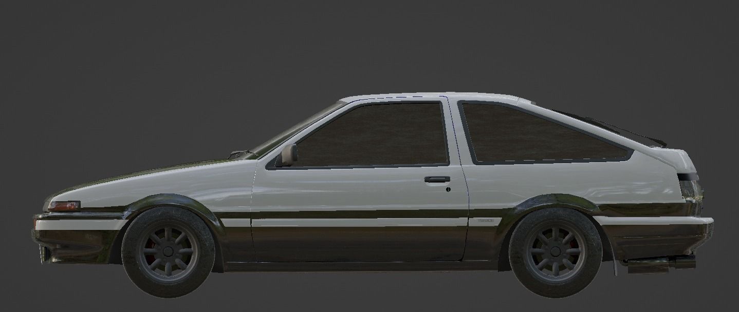 3D model toyota corolla sprint trueno ae86 VR / AR / low-poly | CGTrader