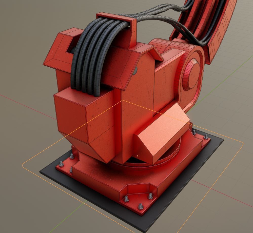 Industrial Robot Arm High-Poly Version 3D model animated rigged | CGTrader