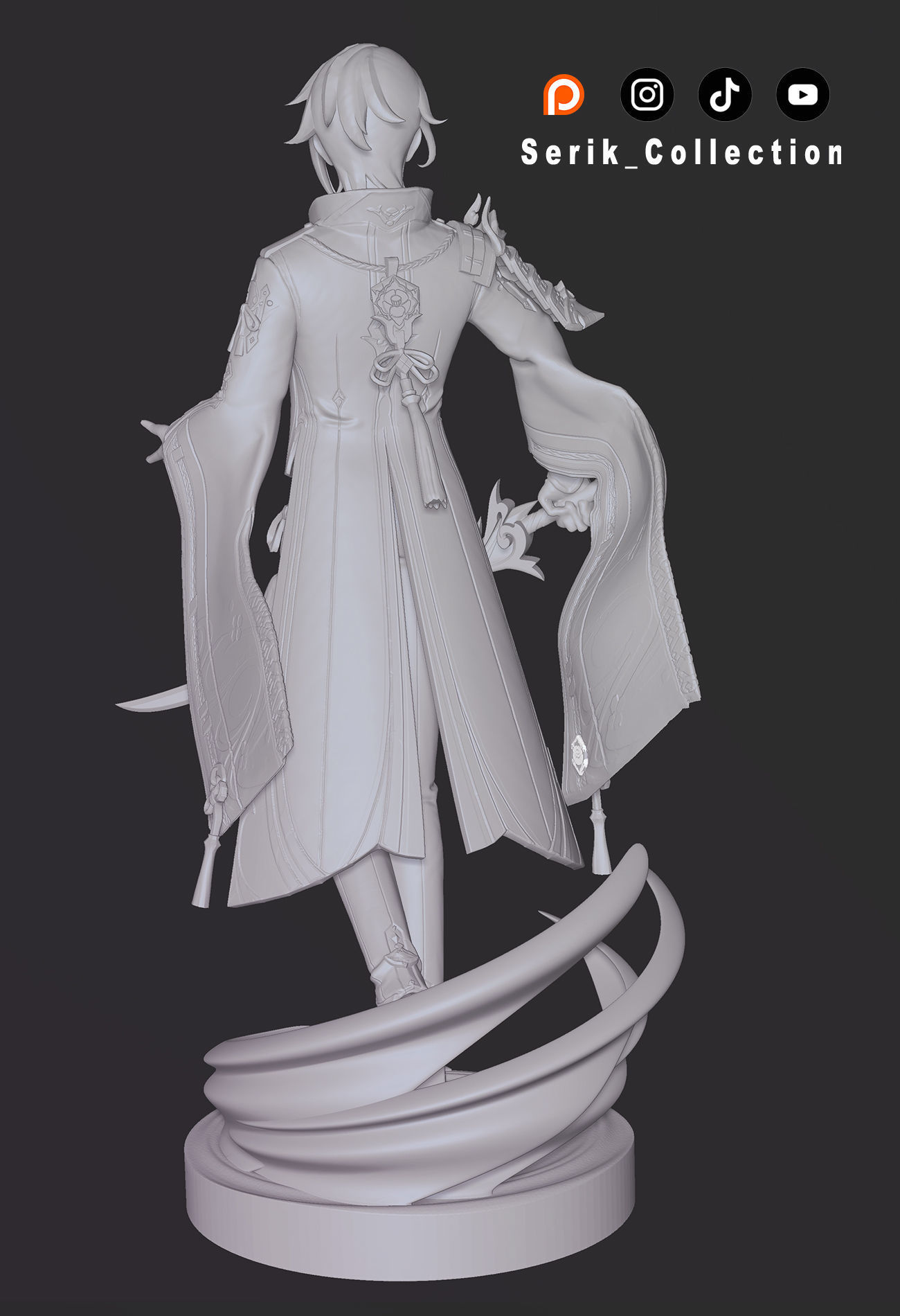 KAMISATO AYATO GENSHIN IMPACT 3D model 3D printable | CGTrader