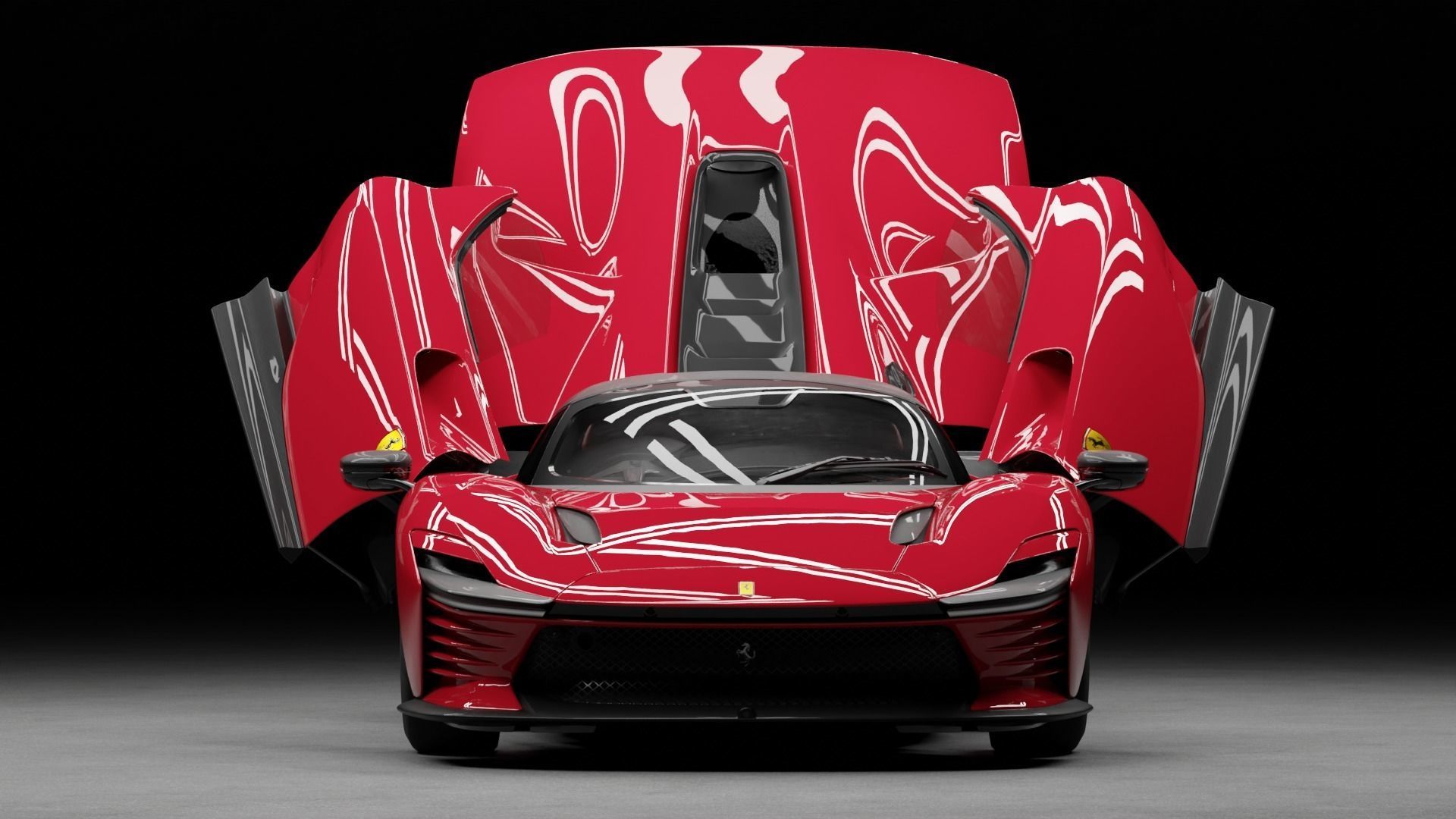 Ferrari Daytona SP3 3D model animated rigged | CGTrader