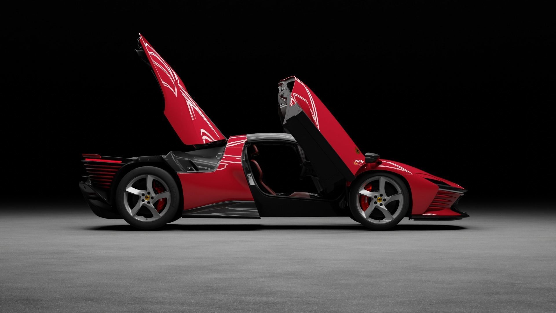 Ferrari Daytona SP3 3D model animated rigged | CGTrader