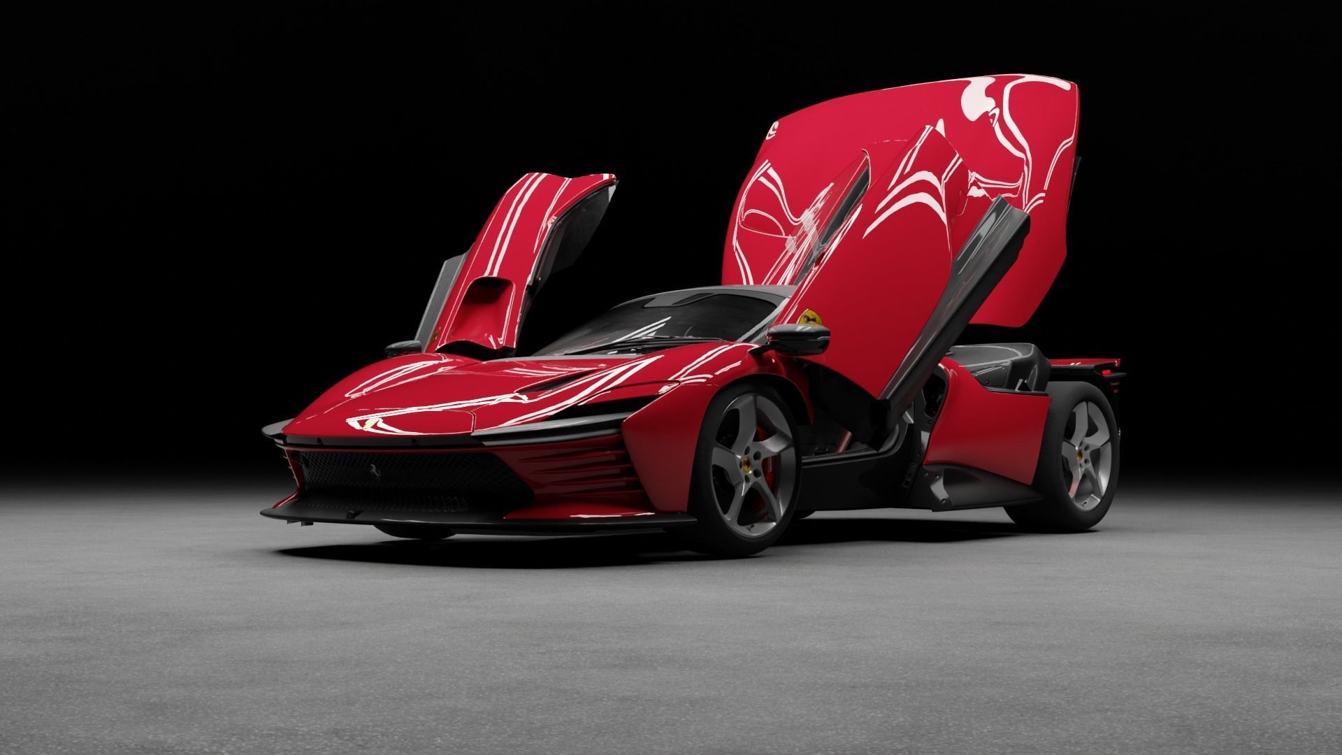 Ferrari Daytona SP3 3D model animated rigged | CGTrader