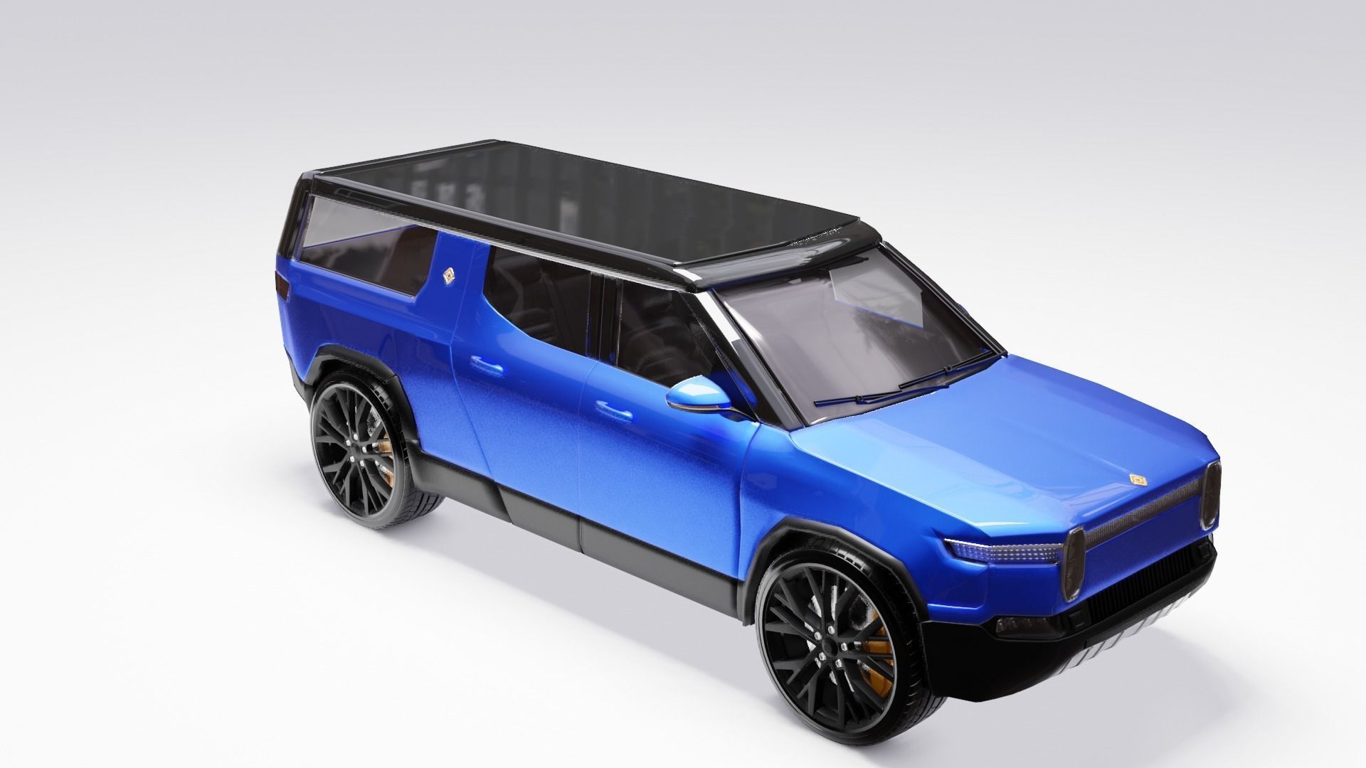 3D model Rivian R1S BLUE VR / AR / low-poly | CGTrader