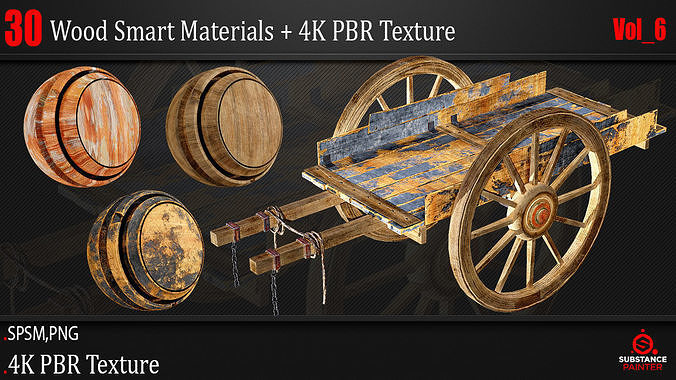 30 Wood Smart Materials and 4KPBR Textures Texture | CGTrader