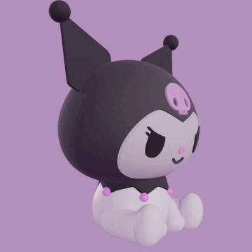 Kuromi Chibi no support easy to print 3D model 3D printable | CGTrader