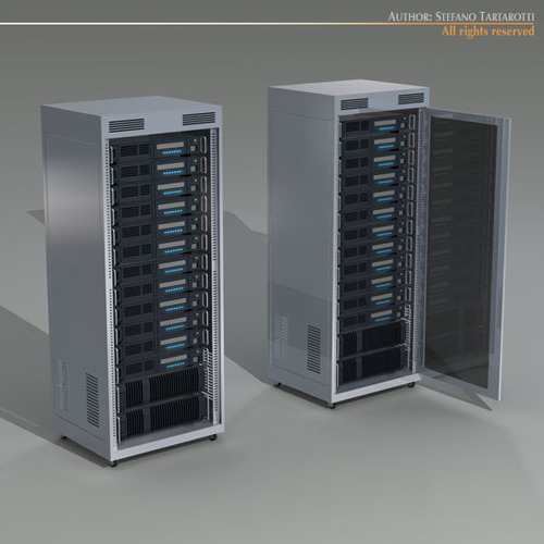 Server rack 3D Model .obj .3ds .c4d .dxf - CGTrader.com