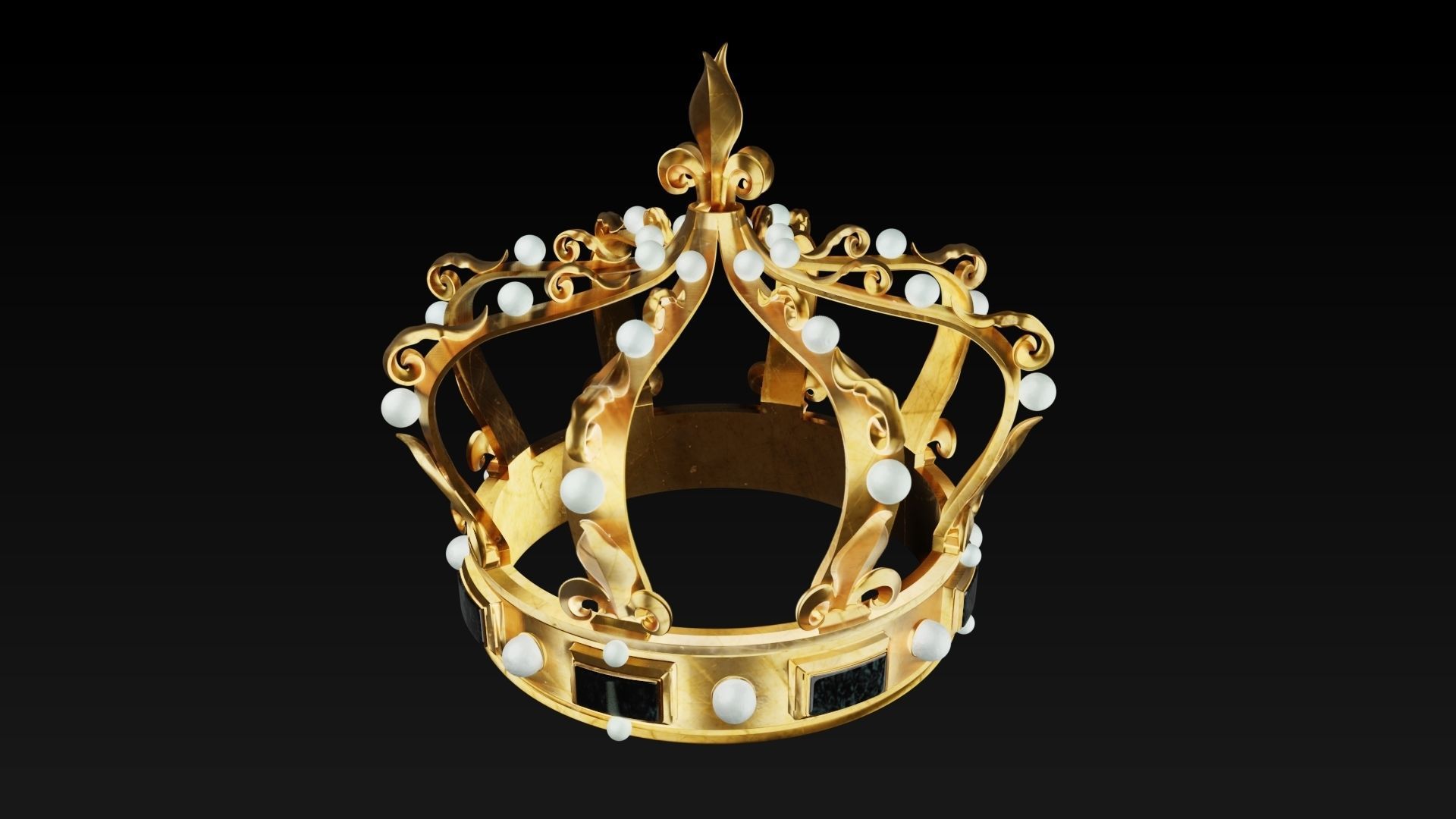 Couronne Louis XIII 3D model animated | CGTrader