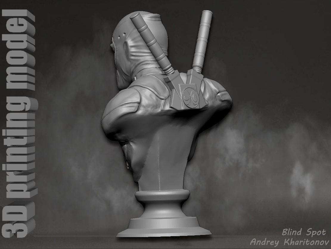 DeadPool bust 3D model 3D printable | CGTrader