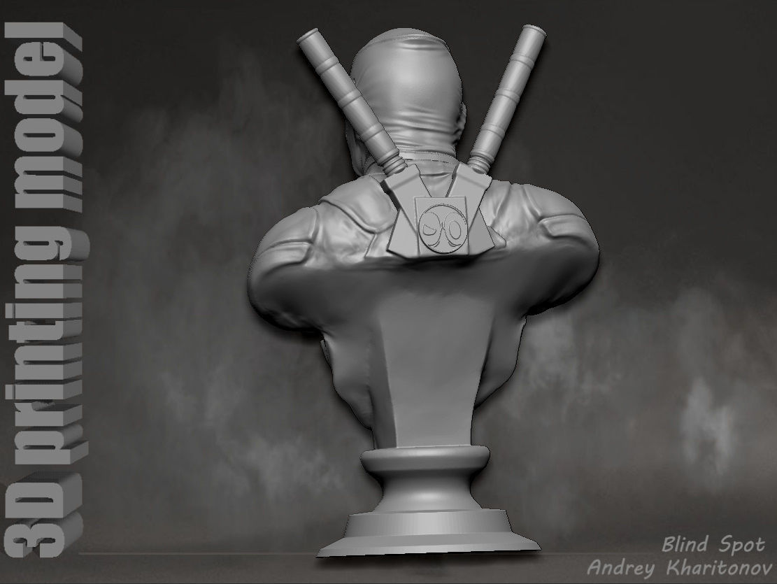 DeadPool bust 3D model 3D printable | CGTrader