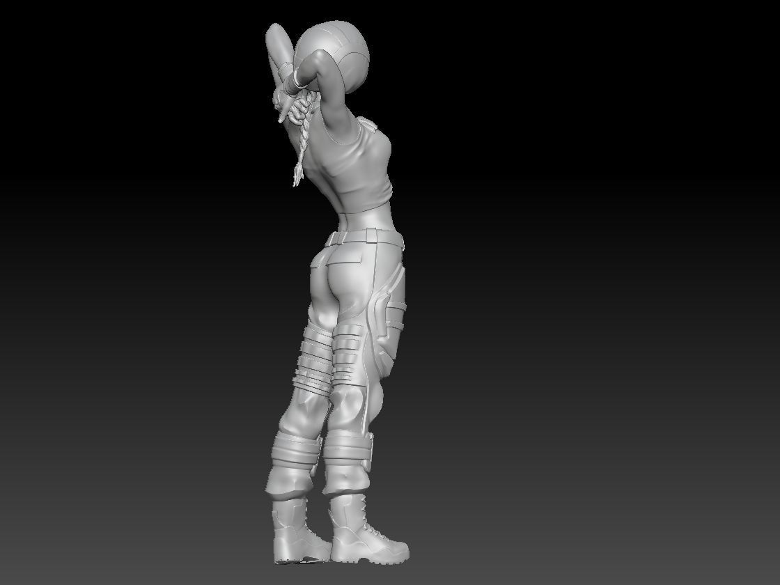 APOCALYPSE GARAGE MECHANIC GIRL 1 3D model 3D printable | CGTrader