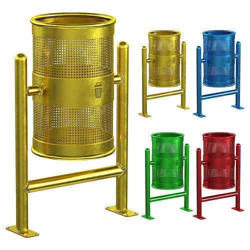 3D model Trash Can VR / AR / low-poly | CGTrader