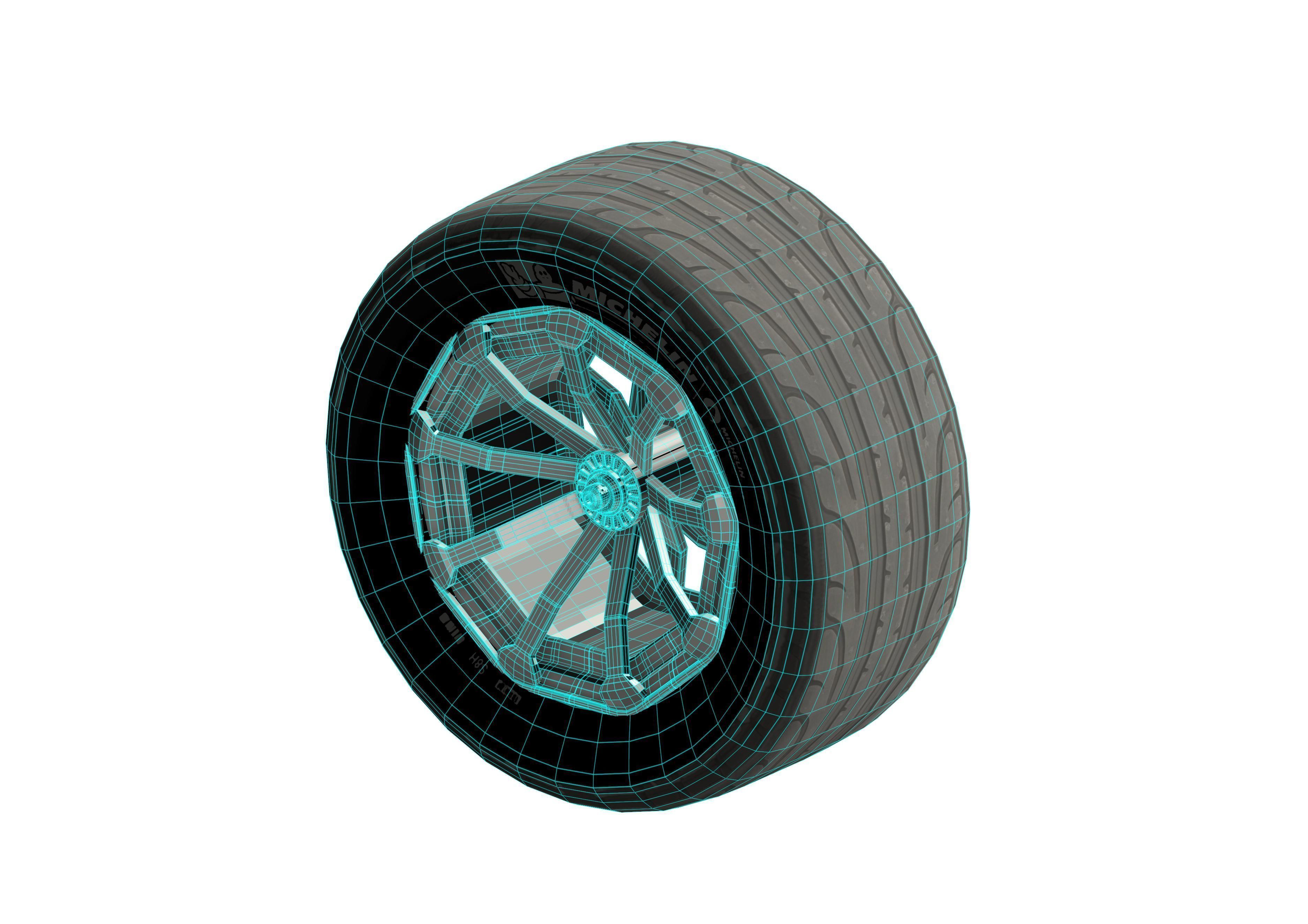 3D model Mazda rx vision gt3 wheel VR / AR / low-poly | CGTrader