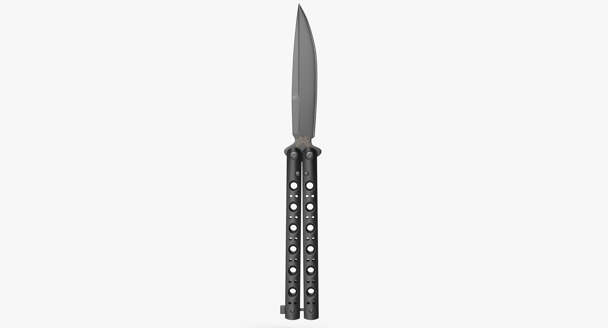 3D model Balisong Butterfly Knife Black VR / AR / low-poly | CGTrader