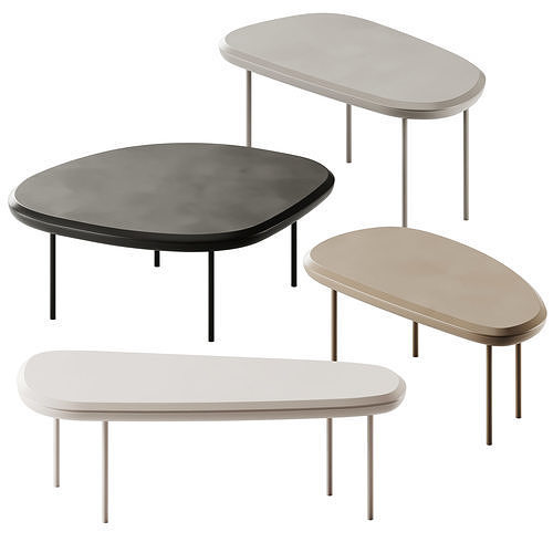 Living Divani PEBBLE Coffee Tables 3D model | CGTrader